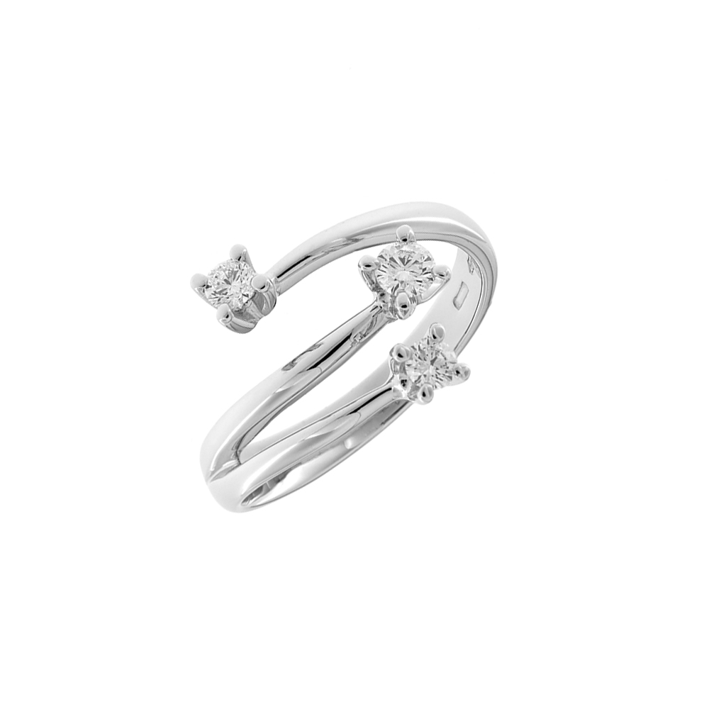 Anello Trilogy Fabio Ferro Modello Incontro in Oro Bianco con Diamanti ...