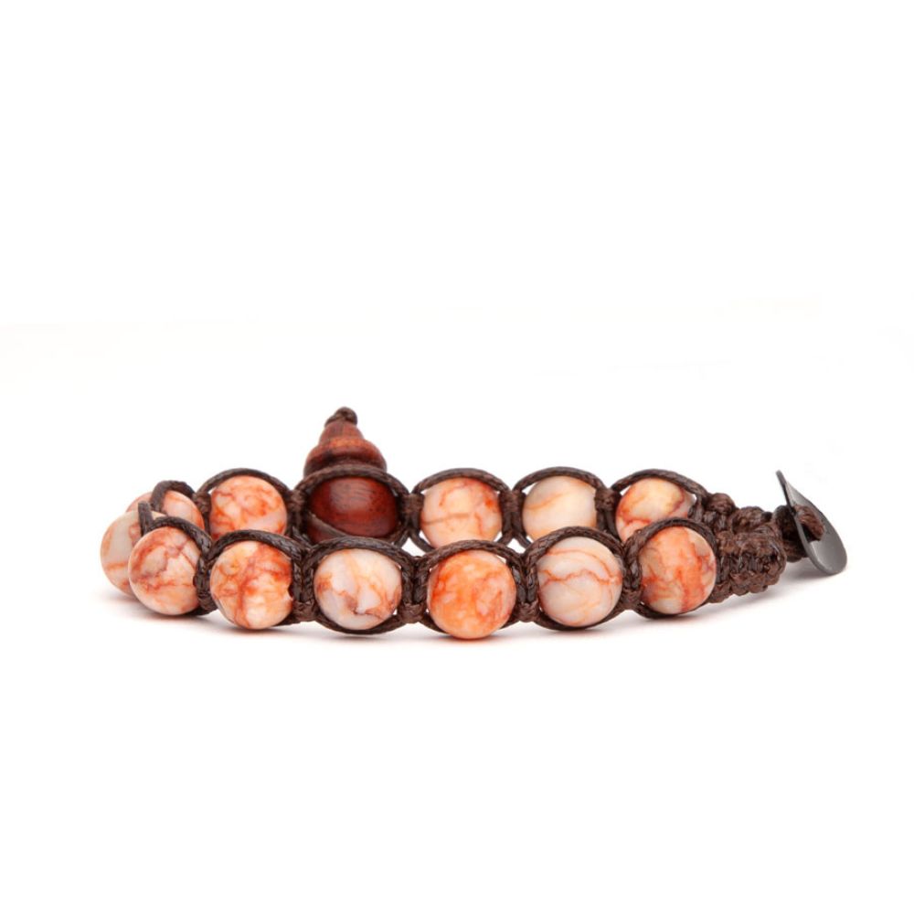 Tamashii Tibetan Red Network Stone Bracelet BHS900-302