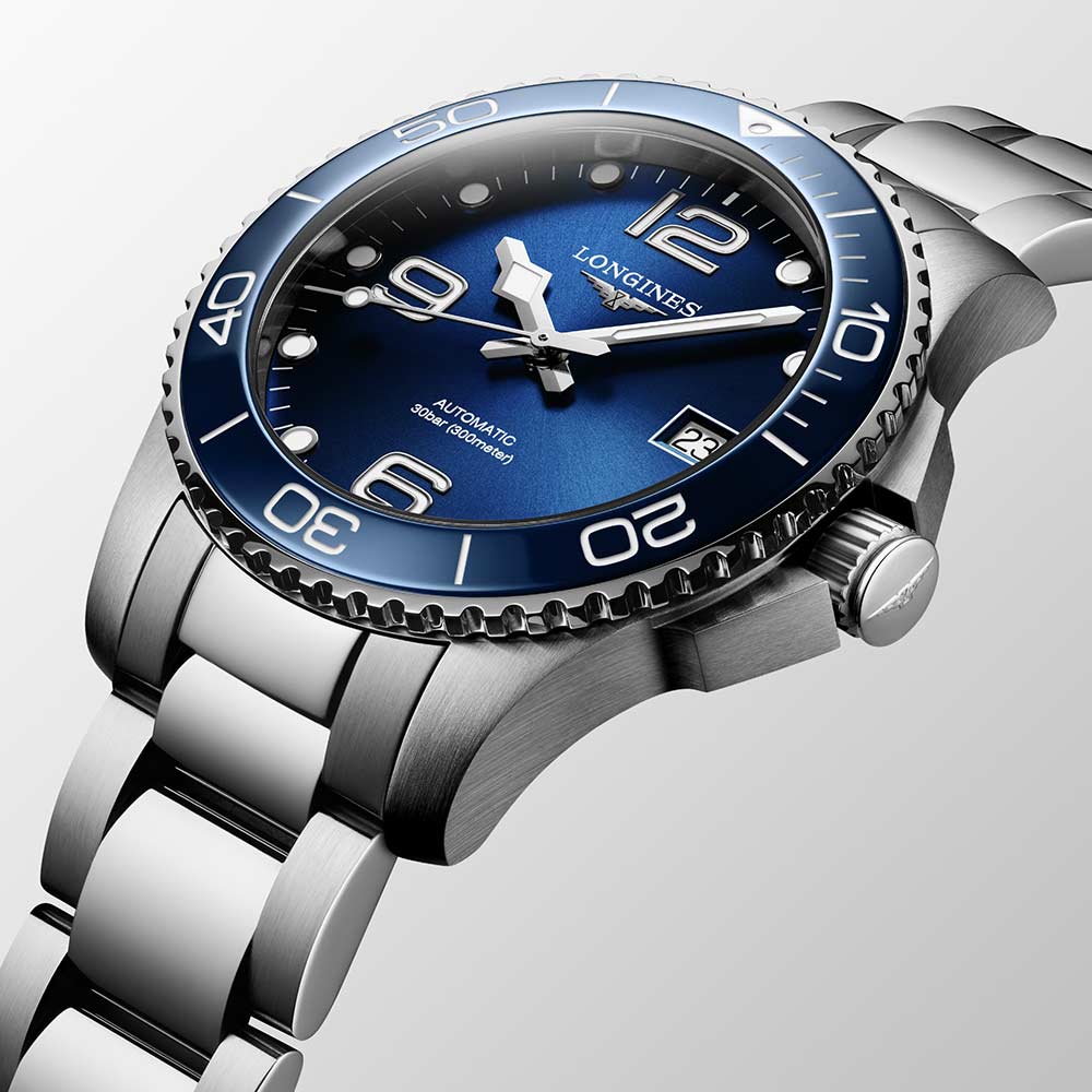 Longines Hydroconquest Blue Automatic 39mm Watch L3.780.4.96.6