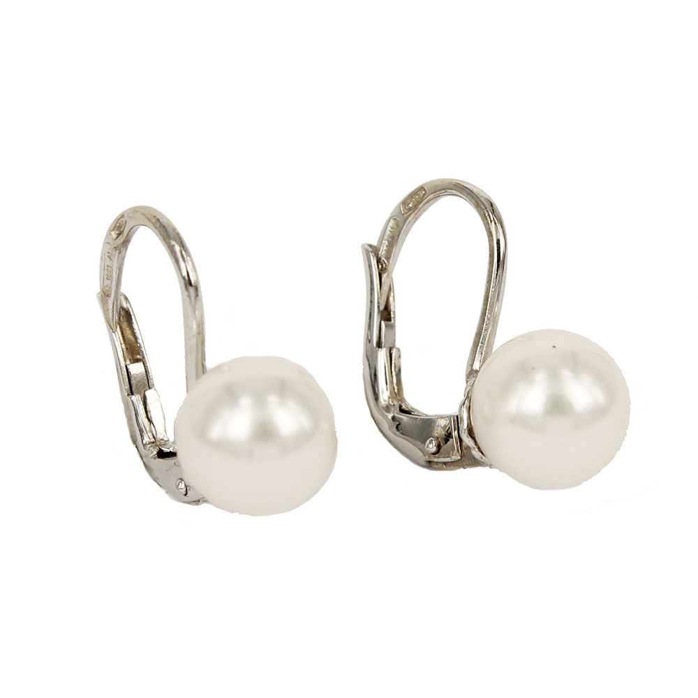 Orecchini Donna In Oro Bianco a Monachella Con Perle. Gioielli fatti a ...